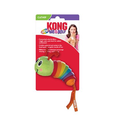 KONG for Cats Bat-A-Bout Clackz Caterpillar