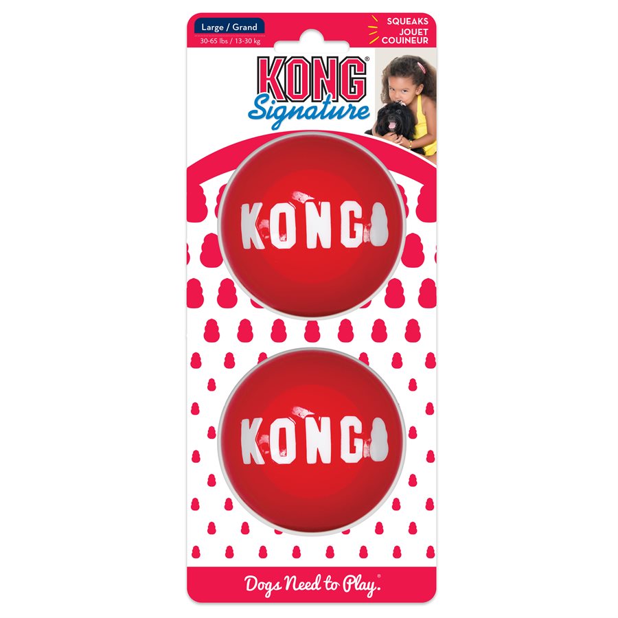 KONG Signature Balls 2-Pack Large