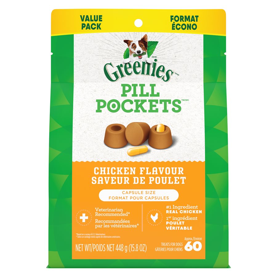 Greenies Pill Pockets Dog Chicken 15.8oz Capsule