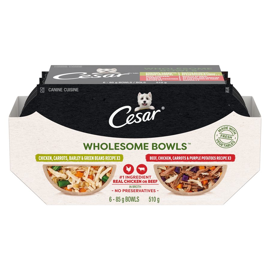 Cesar Wholesome Bowls Chicken / Carrots & Beef / Chicken Variety Pack 2 ...